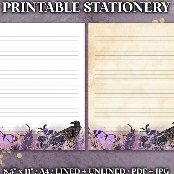 Gothic Writing Paper - Etsy