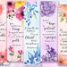 Printable Bible Verse Bookmarks Set #3 STRENGTH | Size A4 Instant ...