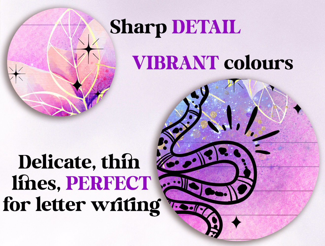 Witchy Colourful Printable Writing Paper / A4 / 8.5x11, Goth Magic ...