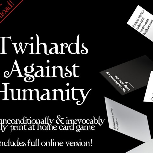 Twilight Party Game Twihards Against Humanity Printable - Etsy