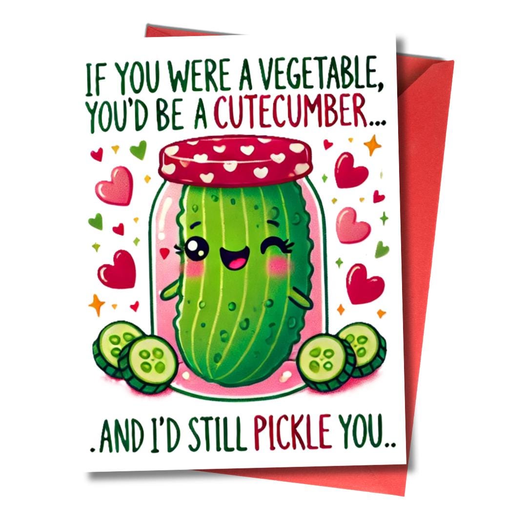 Valentine’s Day Digital Download Card - 'if You Were a Vegetable, You’d ...