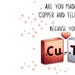 Cu-te Elements Periodic Table Science-themed Digital Download Love Card ...