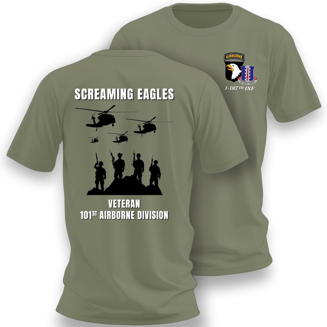 1-187th INF Rakkasan, 101st Airborne Divis Tshirt, 101st Airborne Shirt ...