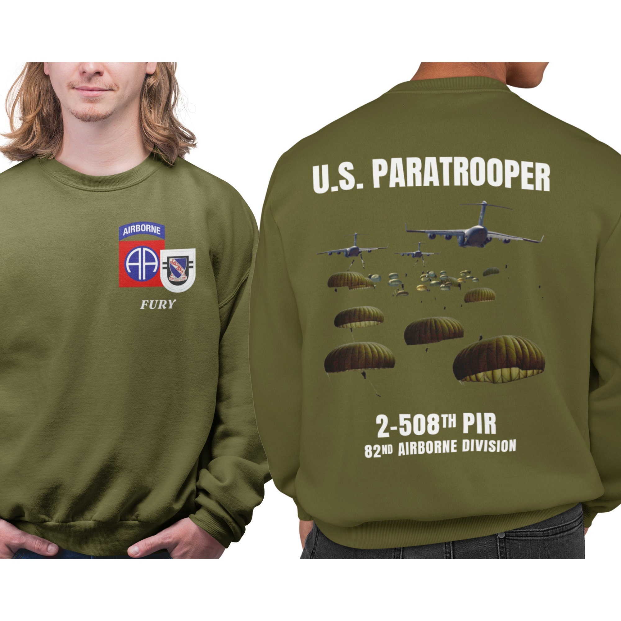 82nd Airborne Sweatshirt, 2-508th PIR Sweatshirt, 82nd Airborne ...