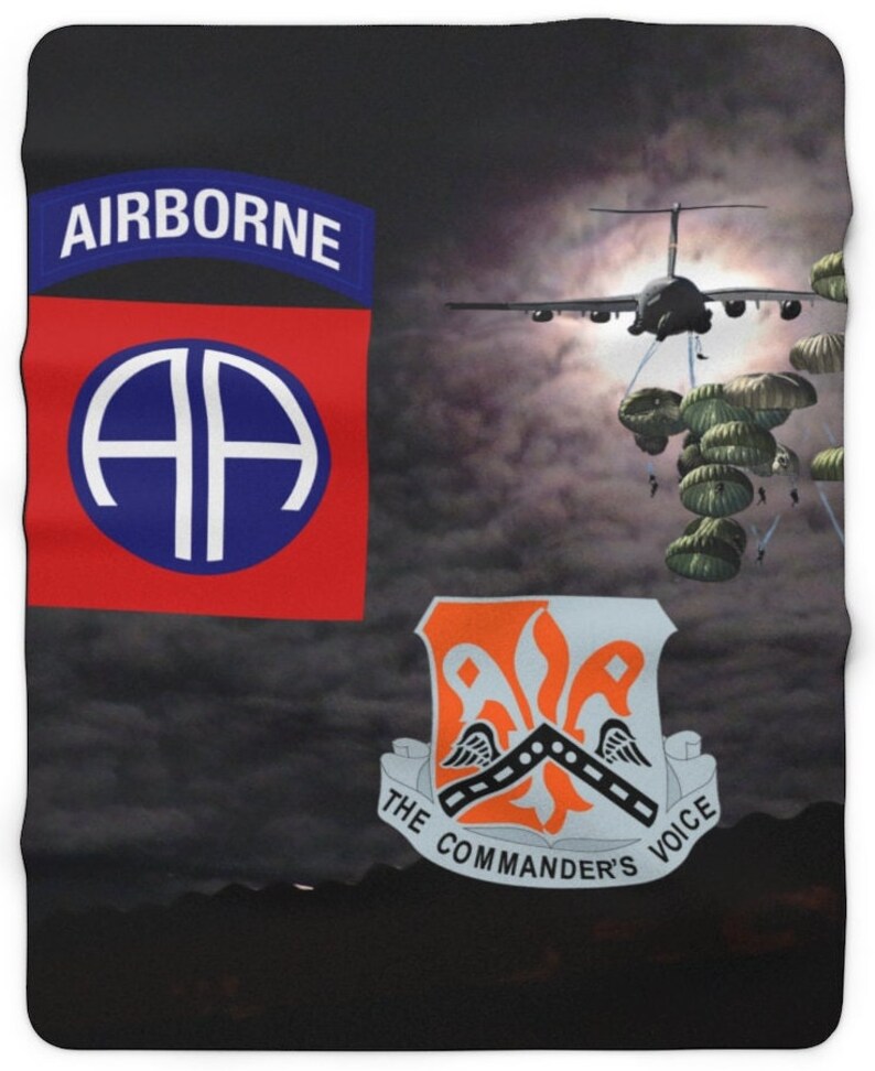 82nd Signal, 82nd Airborne, 82nd Airborne Sherpa Fleece Blanket, 82nd ...