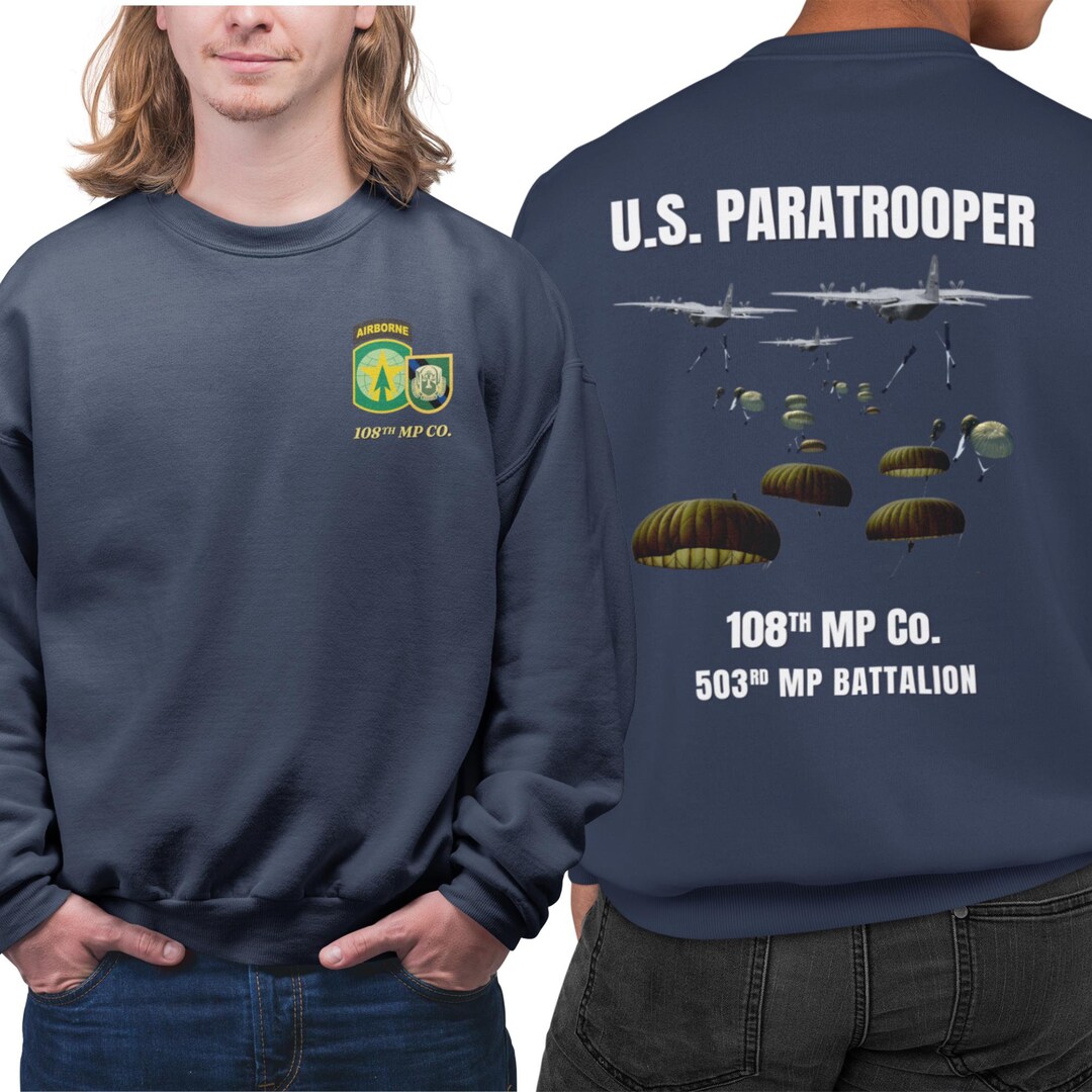 Military Police Sweatshirt, 108th Military Police Company (airborne ...