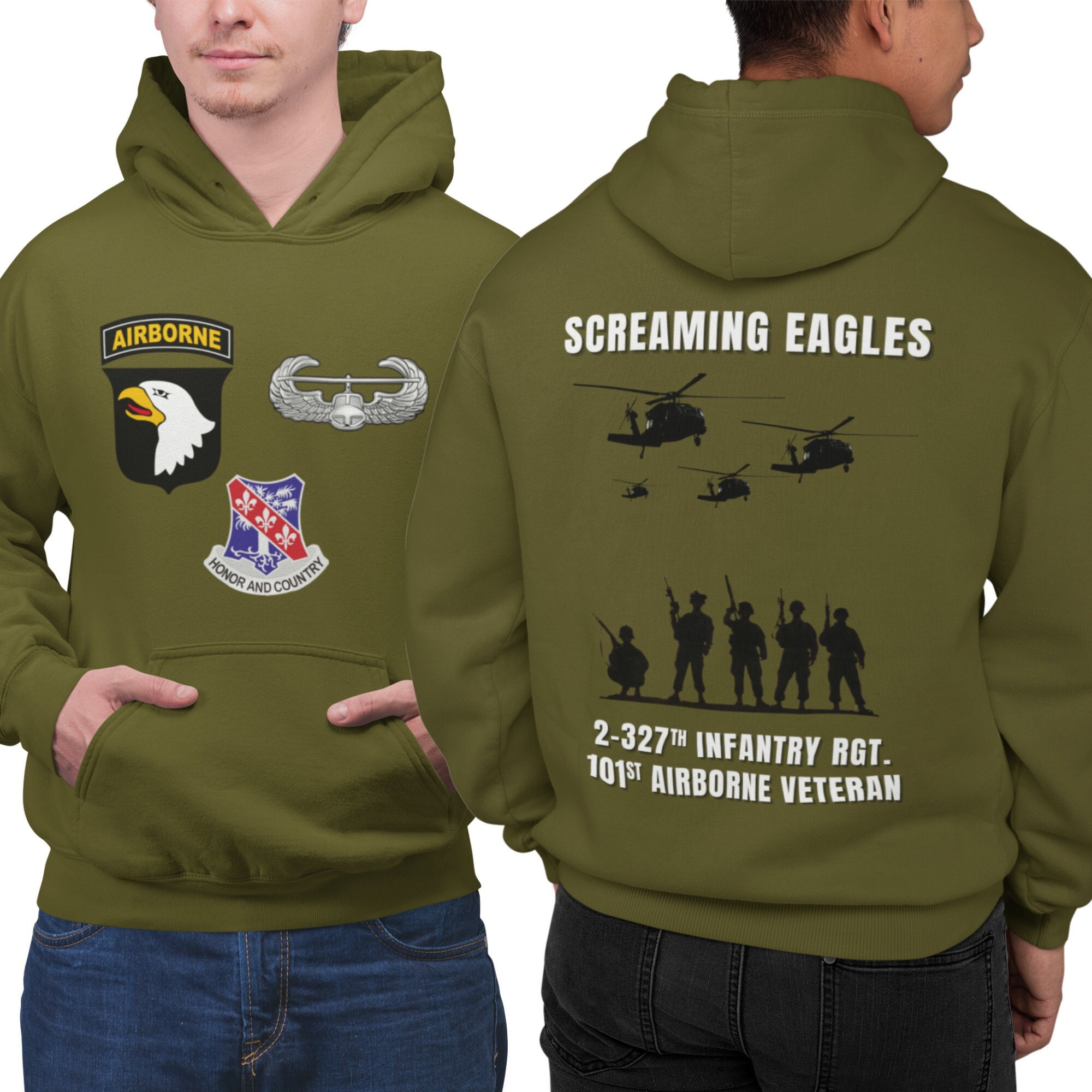 101st Airborne Hoodie, 101st Airborne Division, 2-327th INF, 101st ...