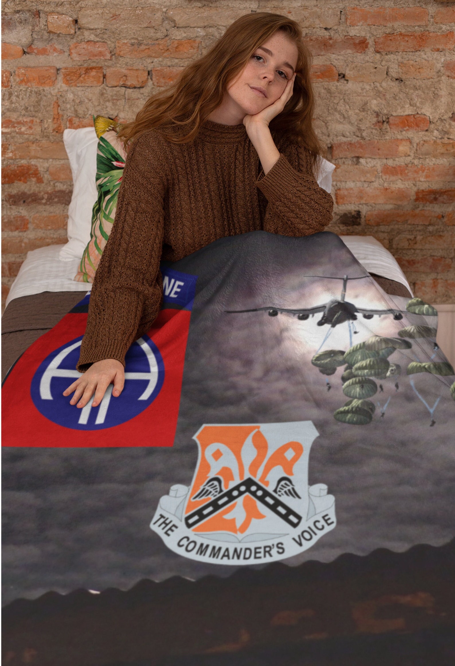 82nd Signal, 82nd Airborne, 82nd Airborne Sherpa Fleece Blanket, 82nd ...