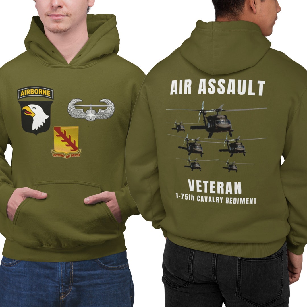 1-75th CAV, 101st Airborne, 101st Airborne Hoodie, US Army Hoodie ...