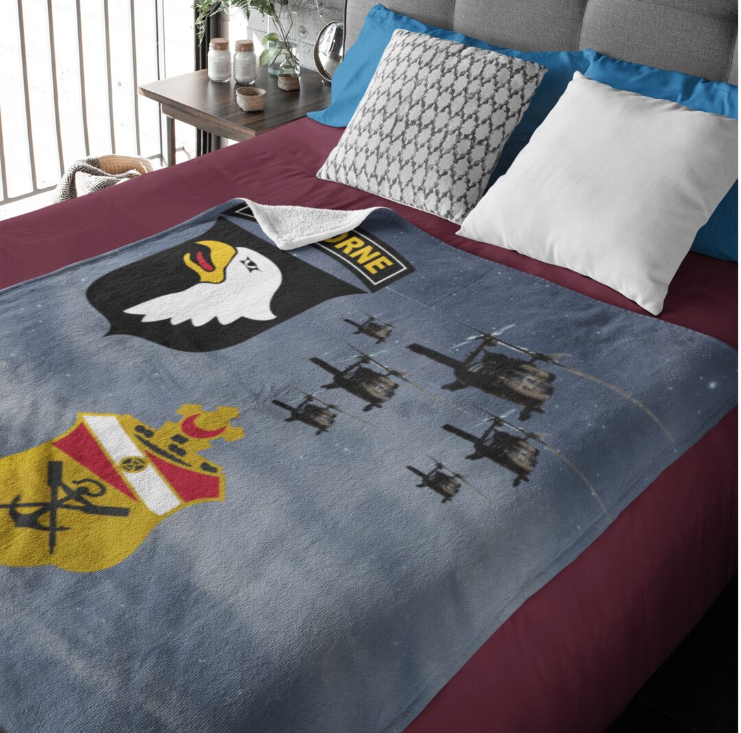 21st BEB, 101st Airborne, 101st Airborne Sherpa Fleece Blanket, 101st ...