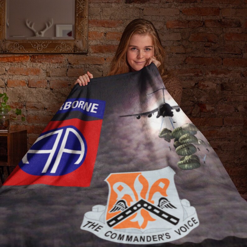 82nd Signal, 82nd Airborne, 82nd Airborne Sherpa Fleece Blanket, 82nd ...