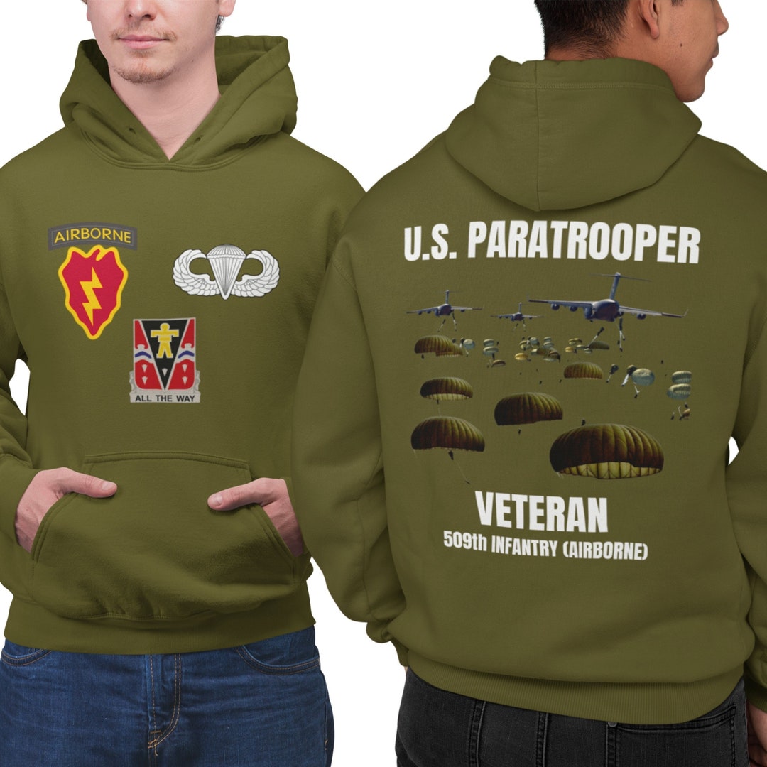 509th INF, US Army Hoodie, 4-25th Airborne Hoodie, Army Airborne Hoodie ...