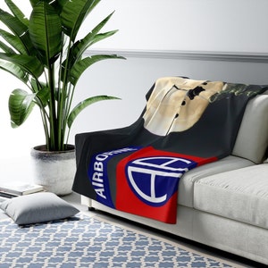 313th MI, 82nd Airborne, 82nd Airborne Sherpa Fleece Blanket, 82nd ...