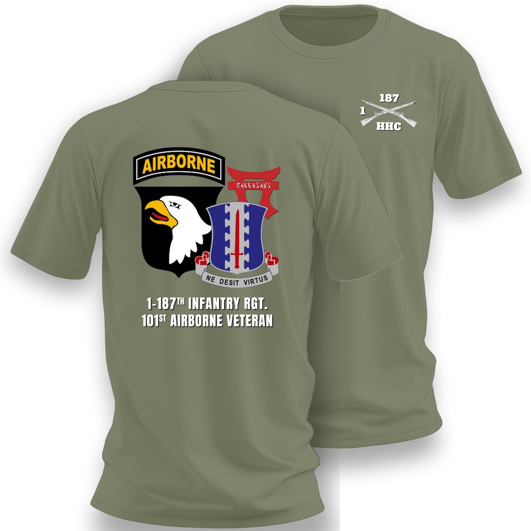 HHC 1-187th INF Rakkasan Shirt, 101st Airborne Shirt, 101st Airborne ...