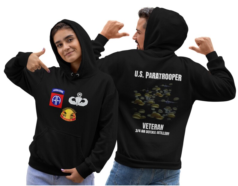3/4 ADA, 82nd Airborne, 82nd Airborne Hoodie, Paratrooper Gift ...