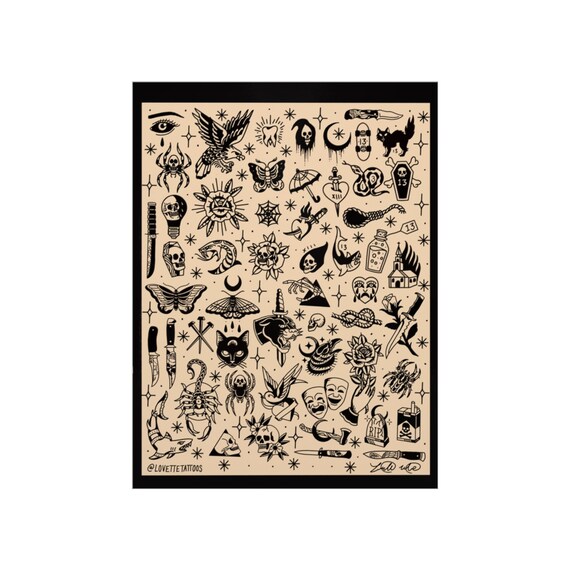 Traditional Tattoo Filler Flash