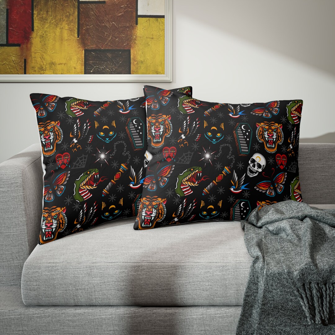 Flash Tattoo Pillow Sham Cover one Piece - Etsy