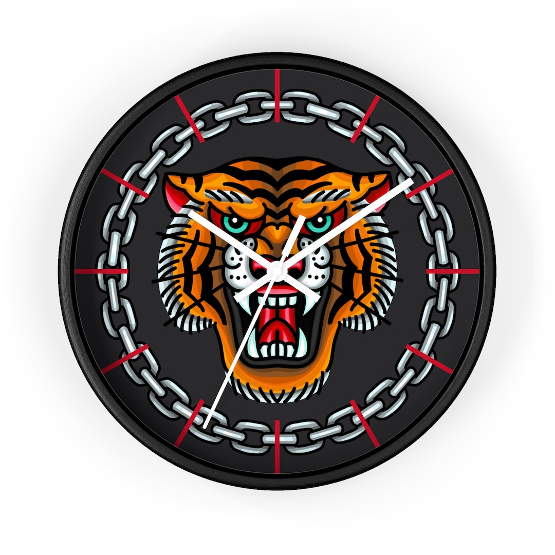 Traditional Tiger Wall Clock - Etsy