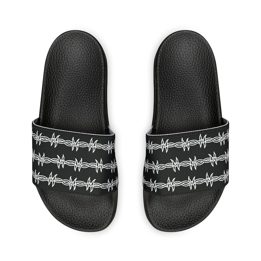 Barbed Wire Tattoo Style Men's Slide Sandals - Etsy