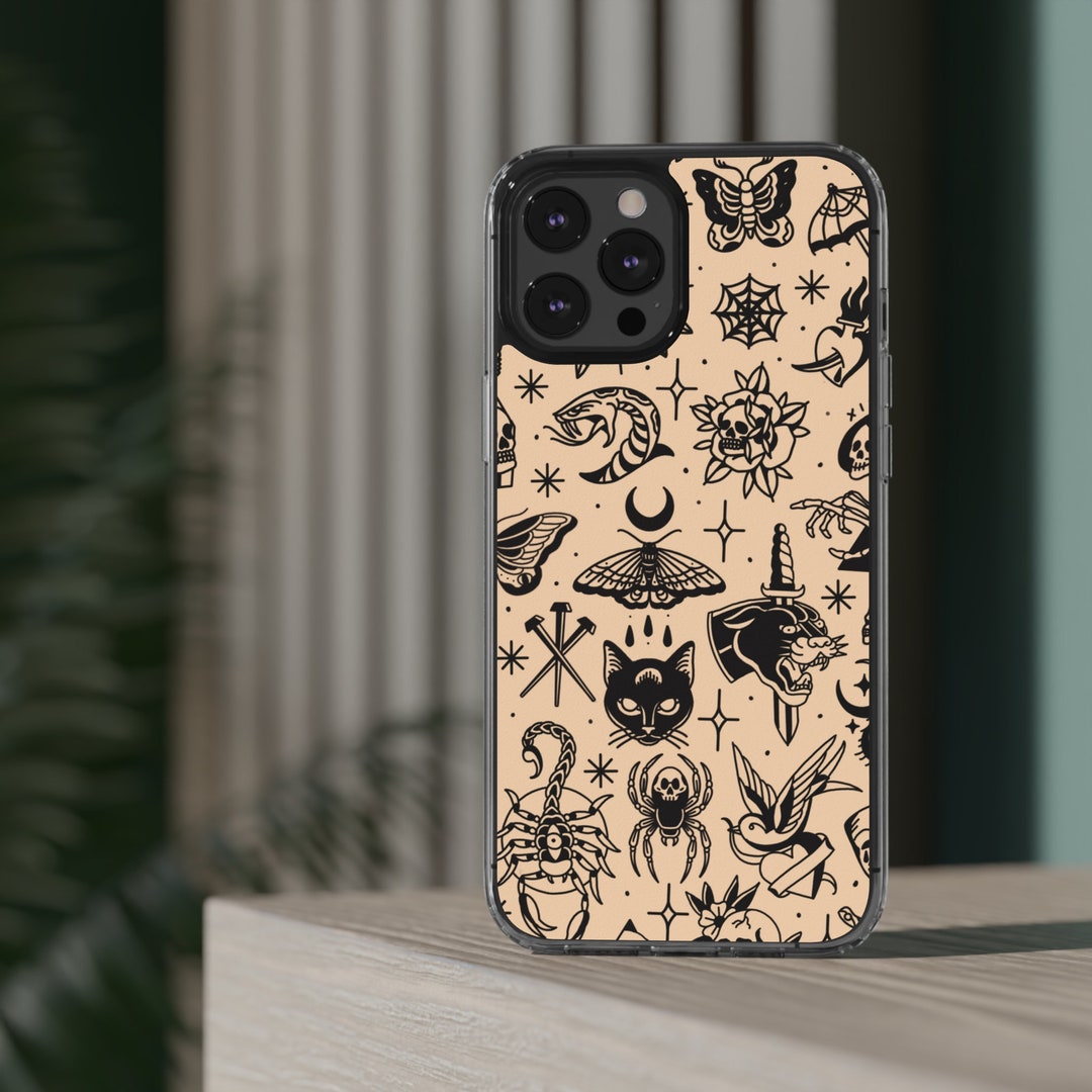 Tattoo Flash Flexible Clear Phone Cases - Etsy