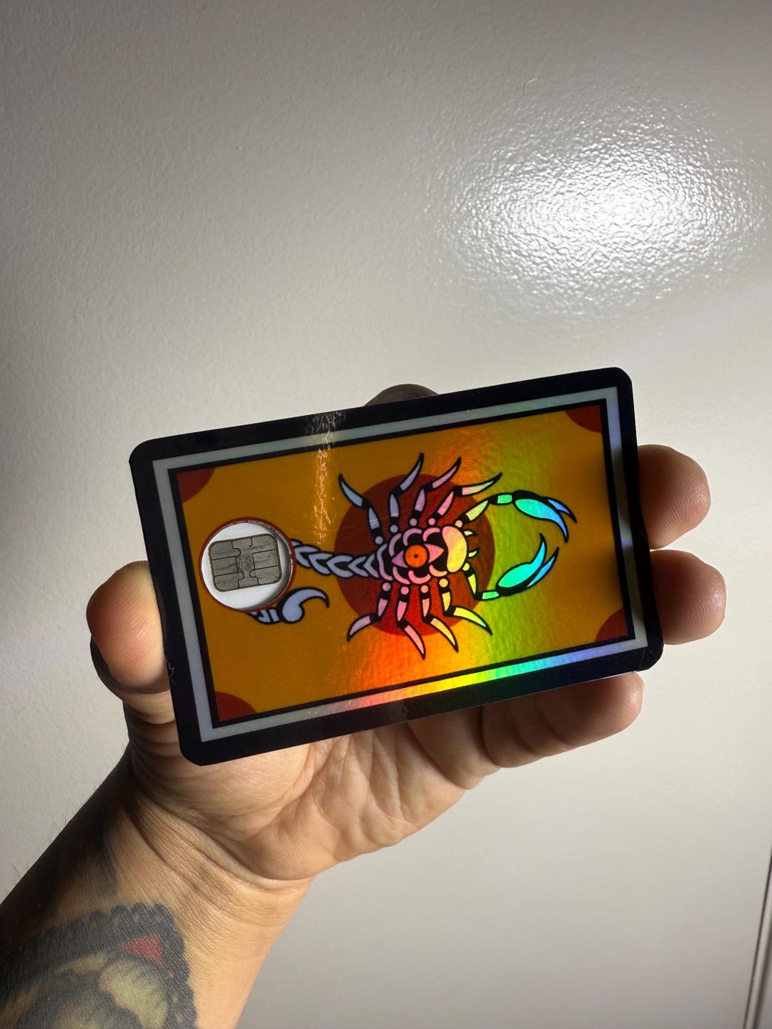 Scorpion Tattoo Style Debit Card Skin Sticker, Debit Card Skin, Debit ...
