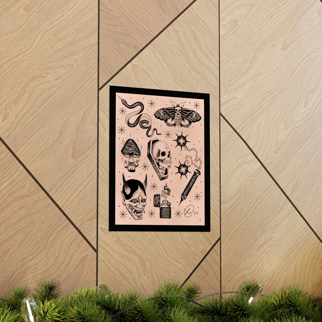 Tattoo Flash Premium Matte Vertical Posters, Old School Tattoo, Tattoo ...
