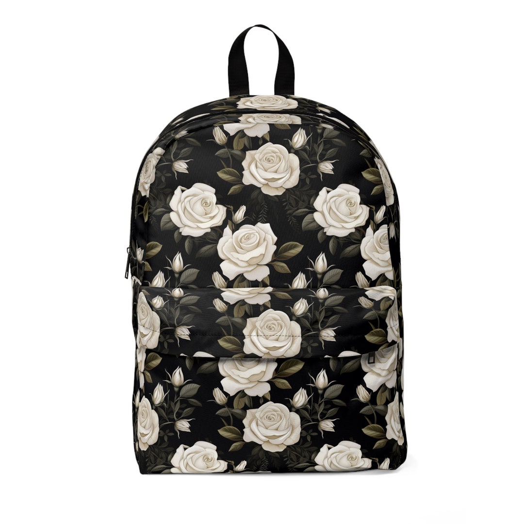 White Rose Tattoo Backpack, Tattoo Backpack, Large Backpack ...