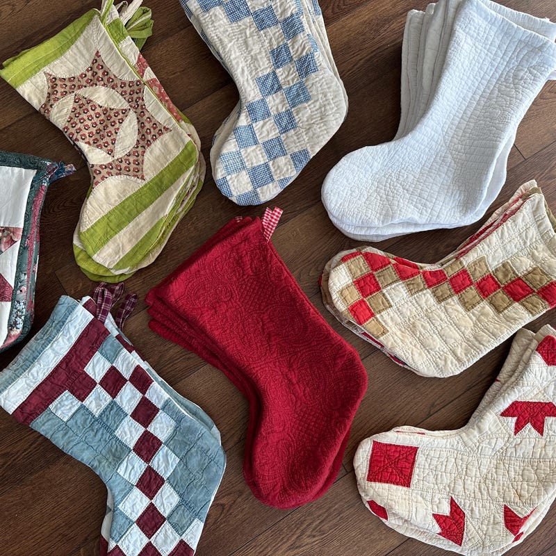 Gingham Quilted Stocking - Etsy