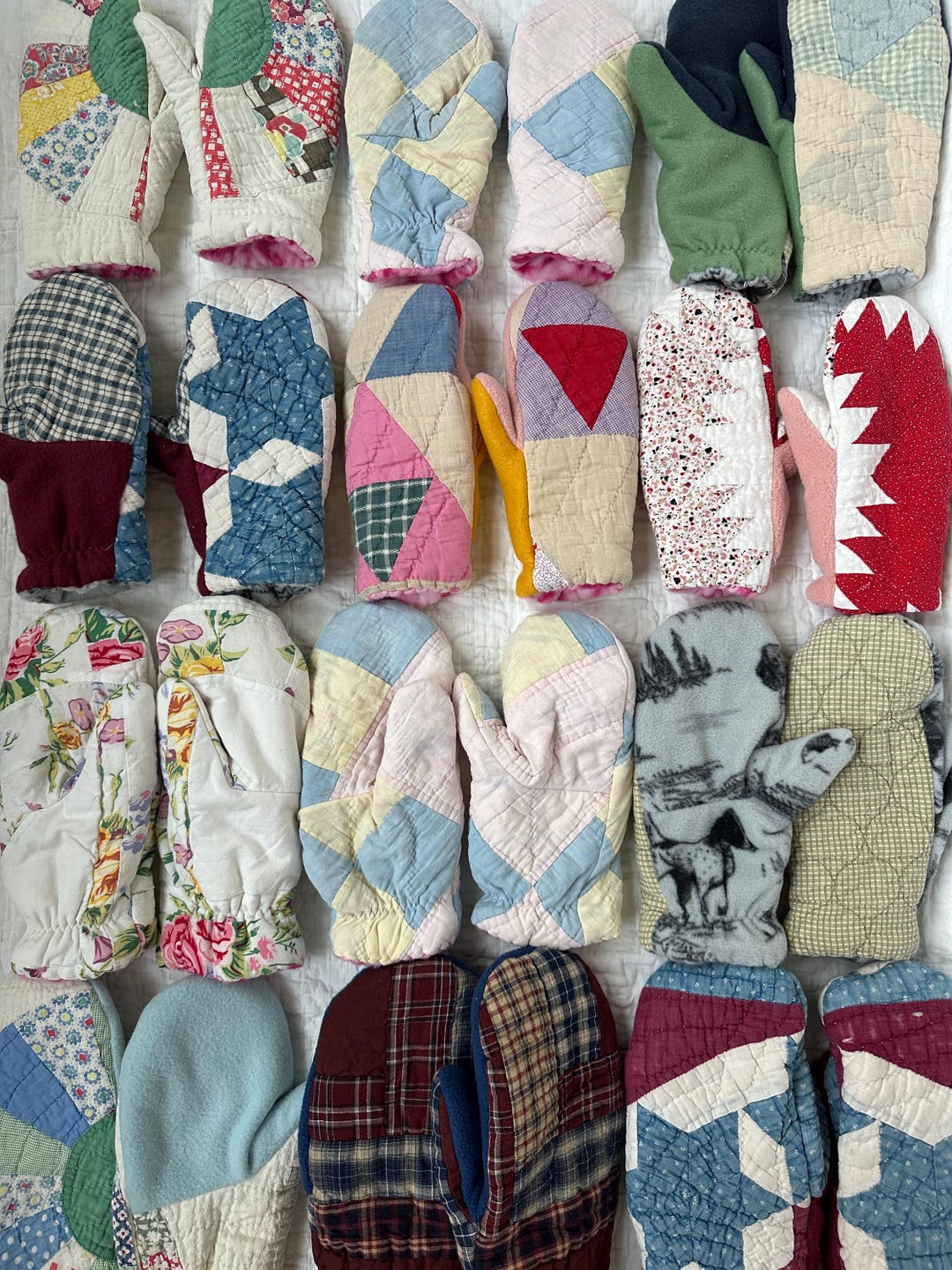 Quilted Fleece Lined Mittens - Etsy