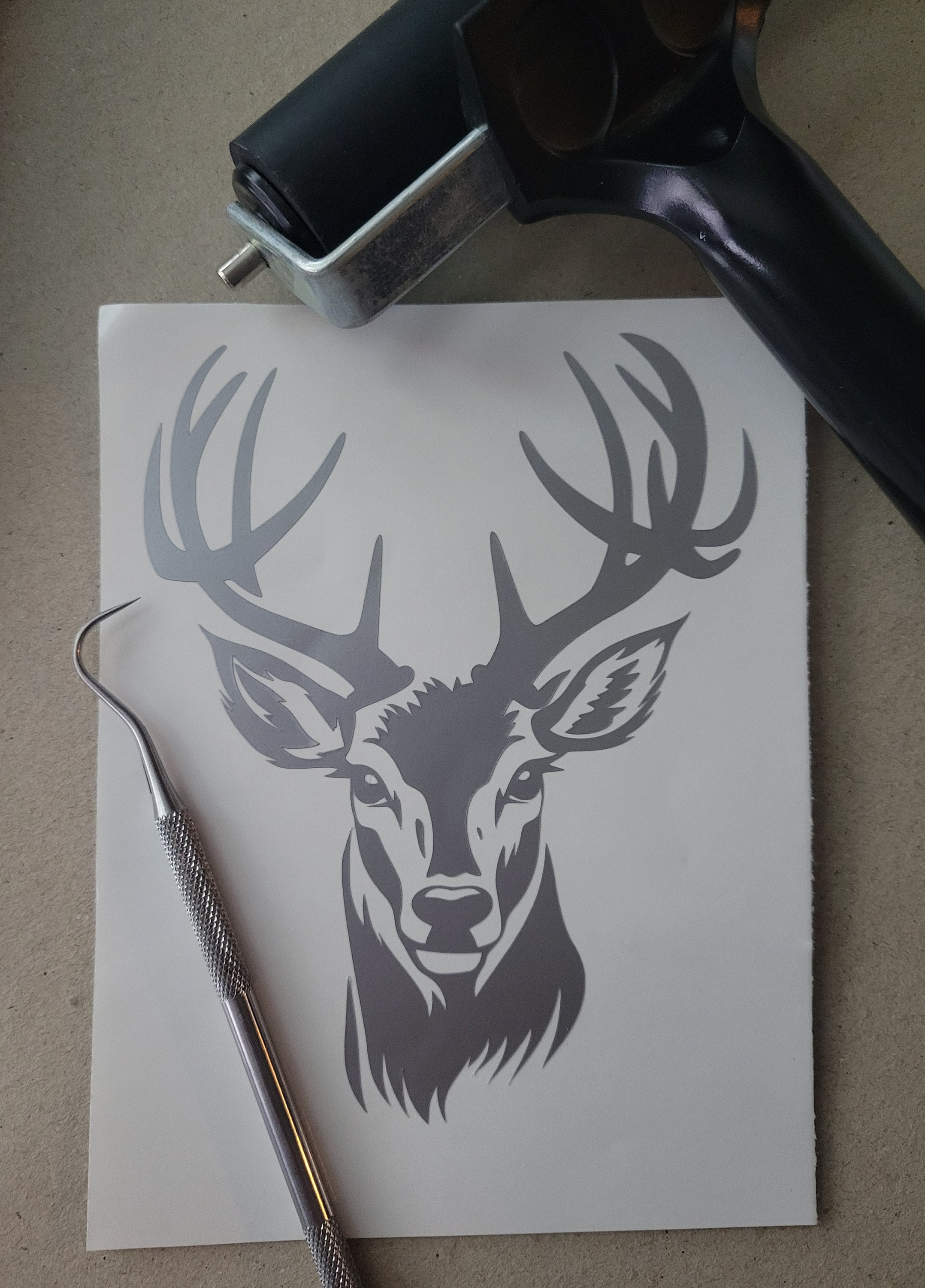 Deer Head Window Sticker / Vinyl Decal - Etsy