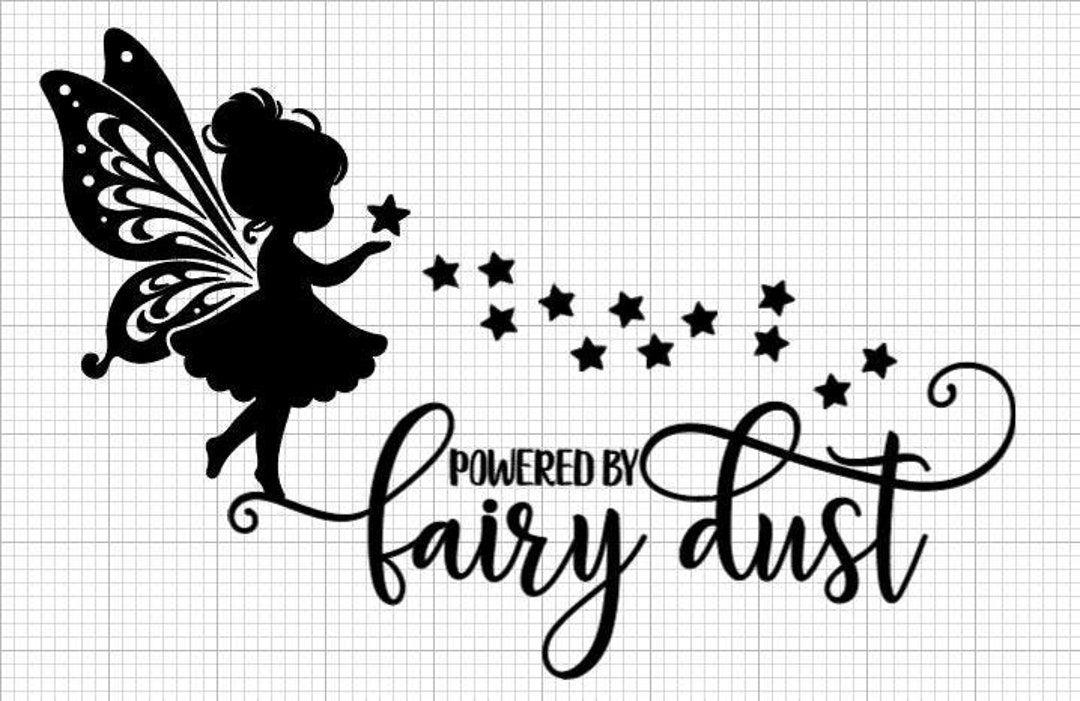 Powered by Fairy Dust Permanent Vinyl Decal - Etsy