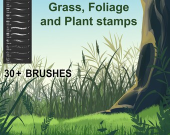 125 Photoshop Brushes Grass, Foliage Brush Photoshop, Photoshop Grass ...