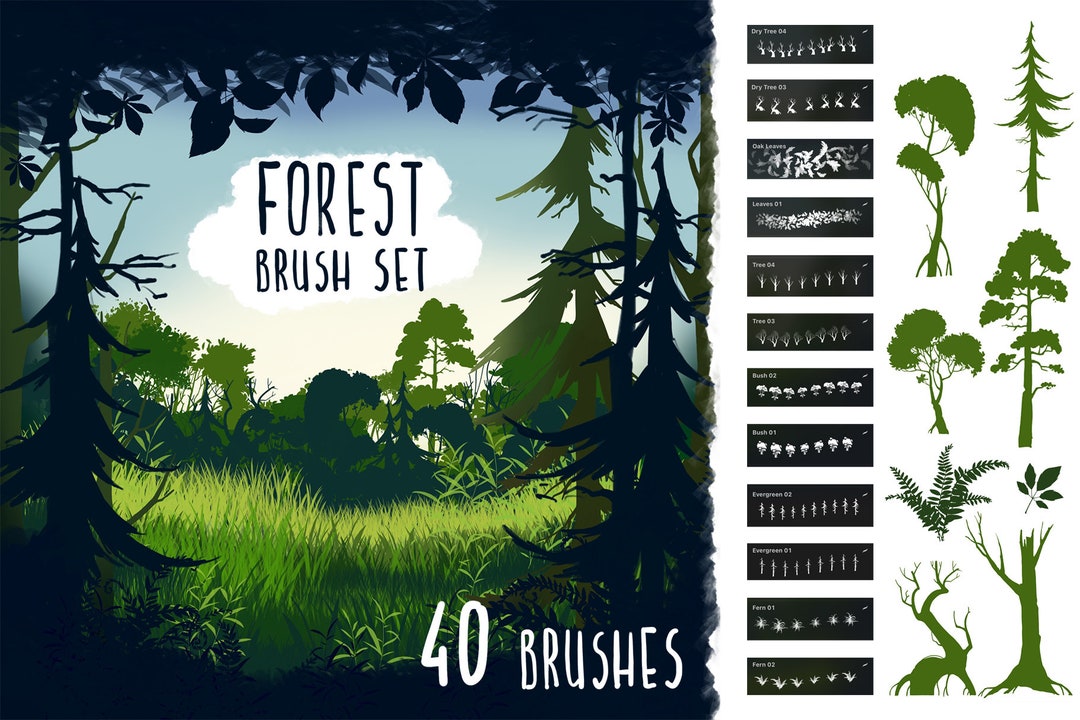 Forest Brush Set for Procreate - Etsy