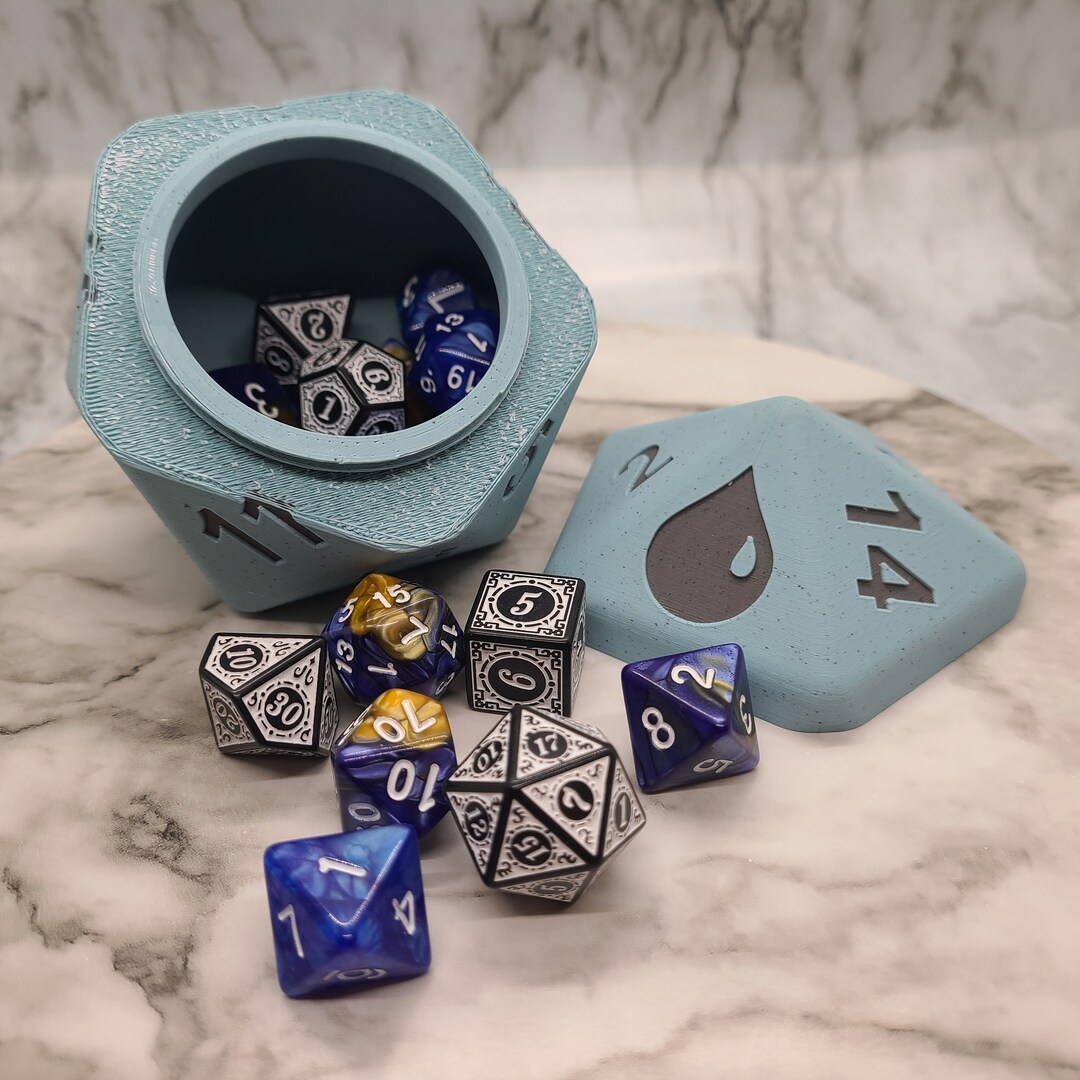 MTG Island D20 Dice Vault | Dice Container | Magic the Gathering - Etsy