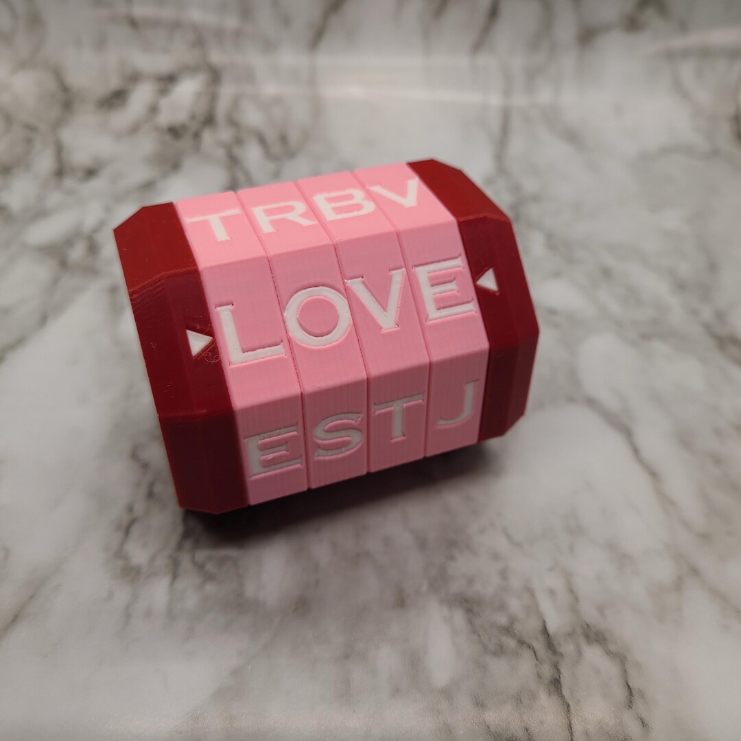 LOVE EDITION Resettable Cryptex | Puzzle Box | Lock Box - Etsy