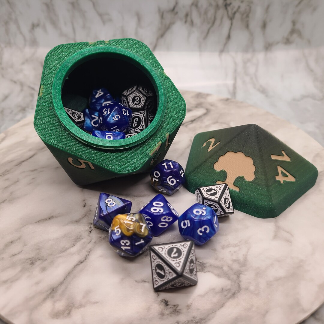 MTG Forest D20 Dice Vault | Dice Container | Magic the Gathering - Etsy