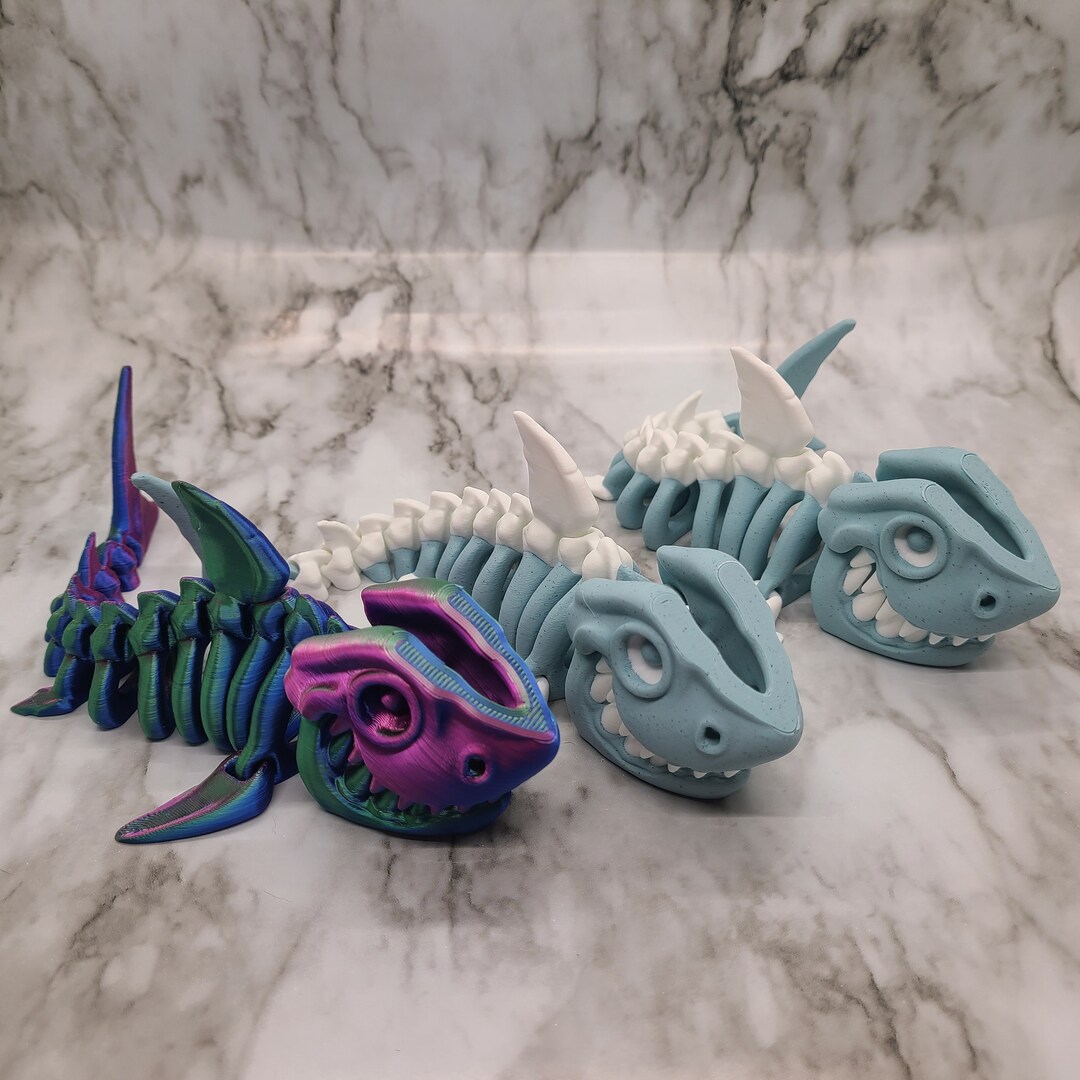 Flexi Fidget Skeleton Shark | Flexi Factory Shark - Etsy