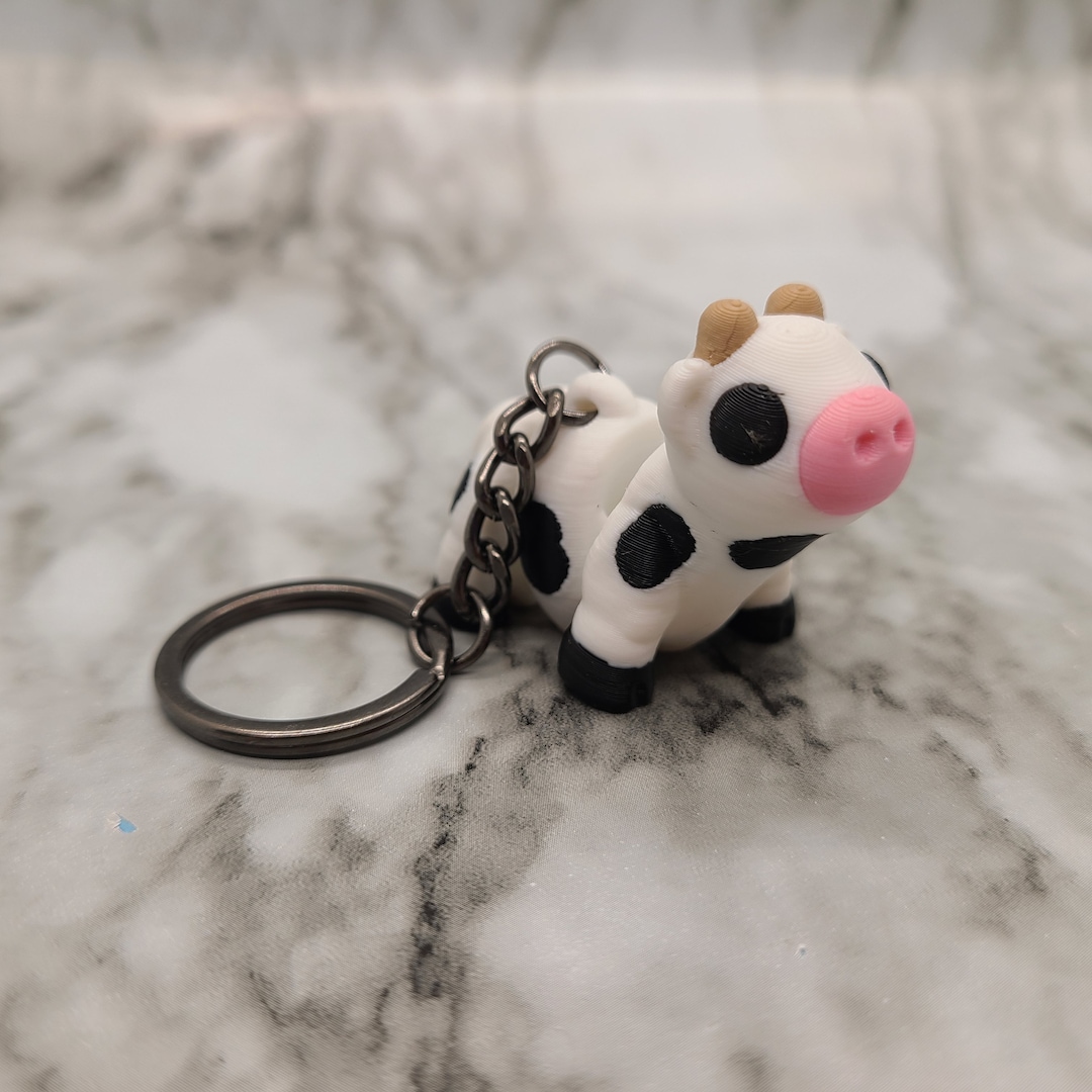 Baby Cow Keychain - Etsy