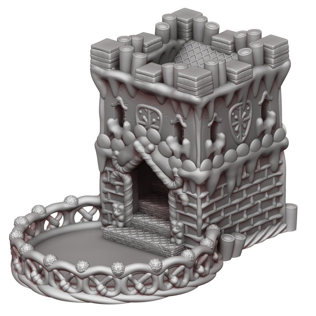 Gingerbread House Dice Tower| DND Dice Tower - Etsy
