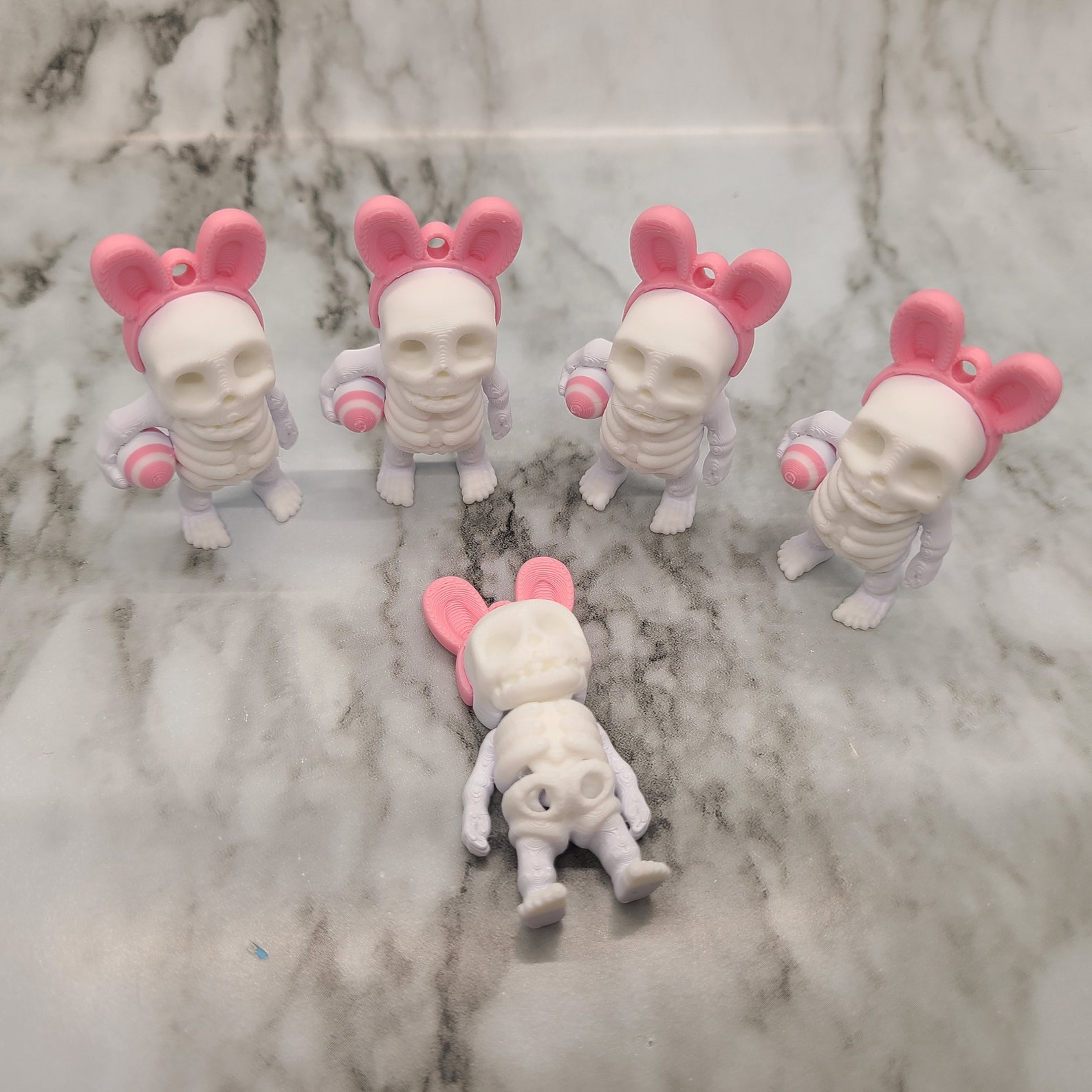 Baby Bunny Skeleton Keychain - Etsy