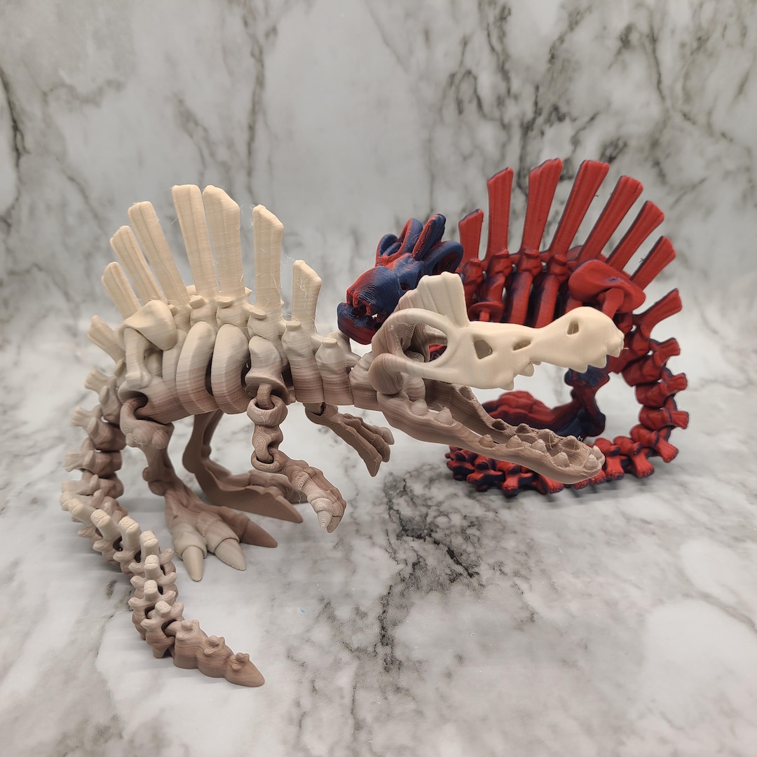 Flexi Fidget Skeleton Spinosaurus| 3D Fossil | Flexi Factory ...
