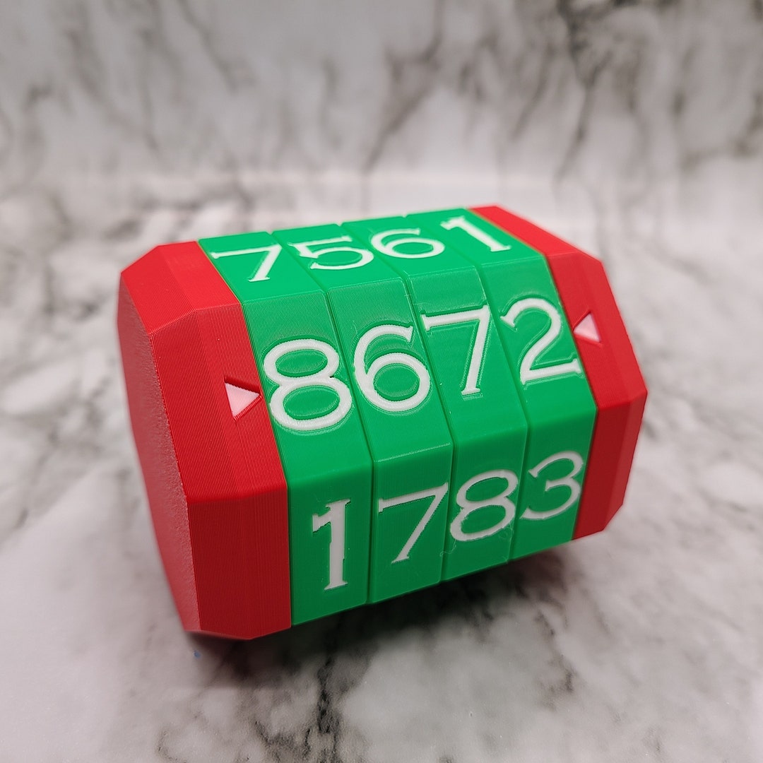 CHRISTMAS EDITION Resettable Cryptex | Puzzle Box | Lock Box - Etsy