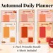 Autumnal Daily Digital Planner Bundle, Digital Download, 6 Sheets, PDF ...
