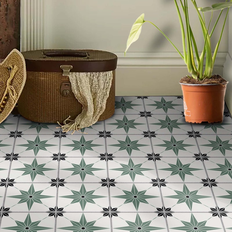 Green and Black Tile - Etsy