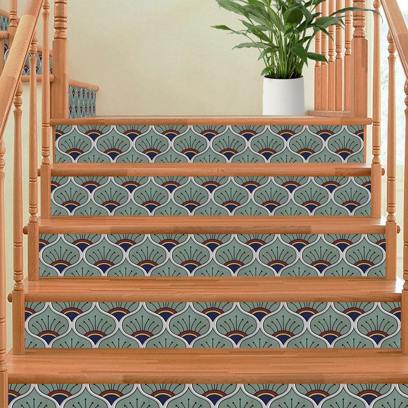 Stair Riser Decals Blue - Etsy