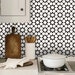 Classic Seamless Black Pattern Tile Vinyl, Peel and Stick Tiles Decal ...