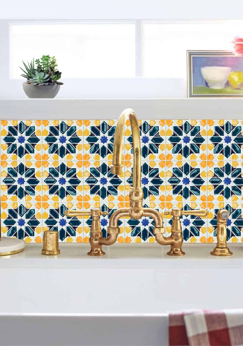 Antique Peel and Stick Tile Stickers Kitchen Wall Bathroom - Etsy