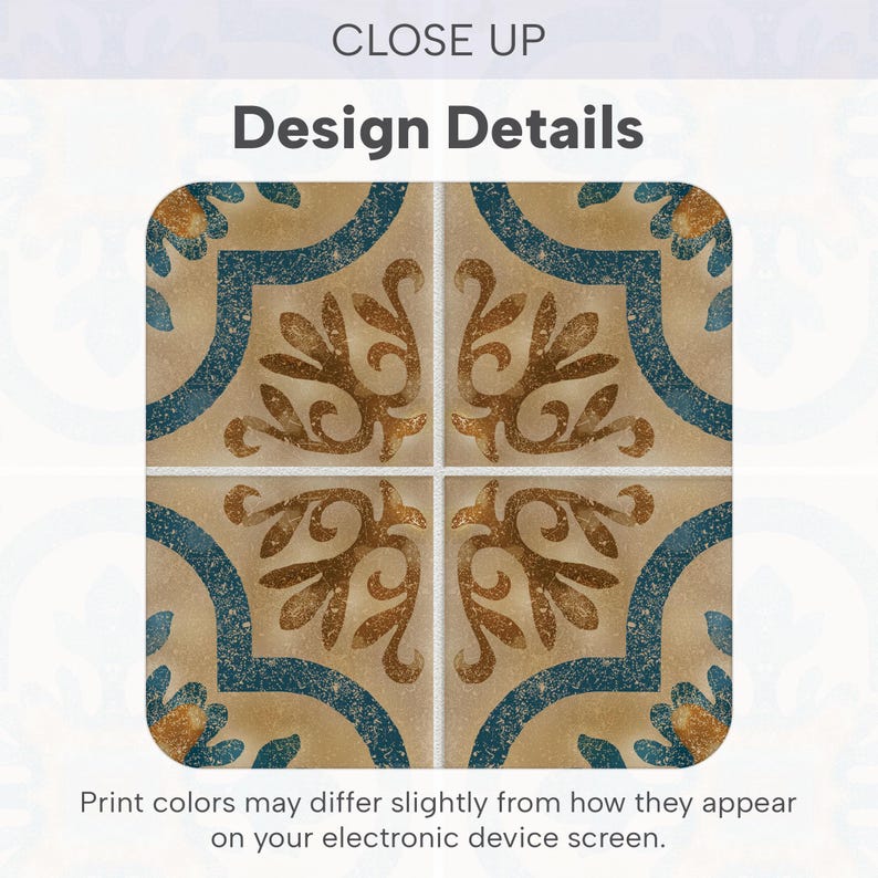 Moroccan Navy Blue Backsplash Tile Stickers | Peel and Stick Kitchen ...
