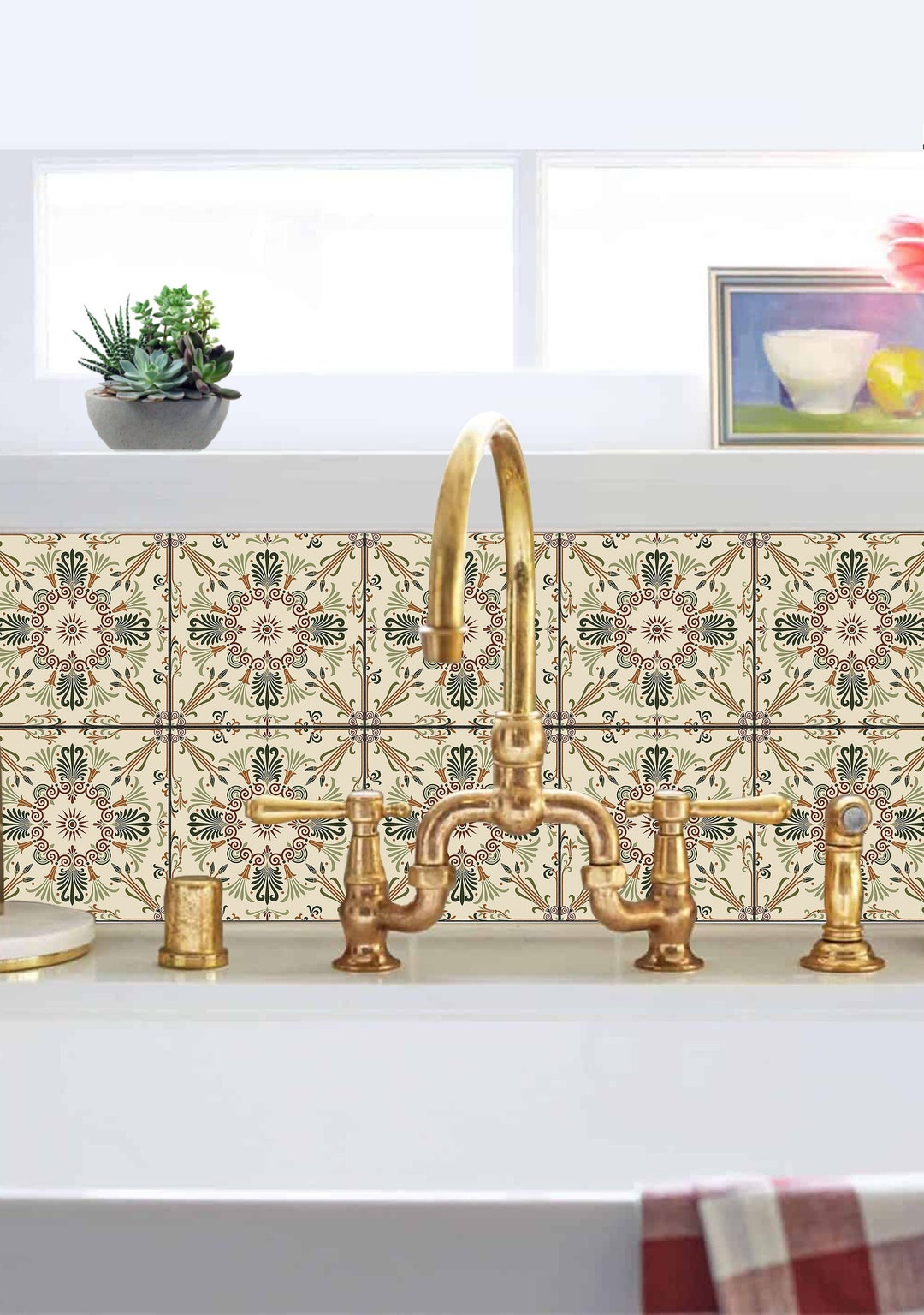 Vintage Egypt Tile Decals Kitchen, Bathroom, Wall & Floor Peel and ...