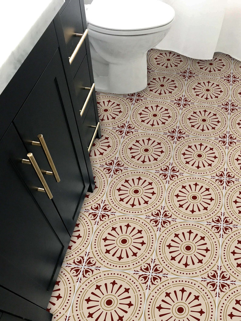 Italian Chiave Floor Tile Stickers | Peel and Stick Backsplash Tile ...